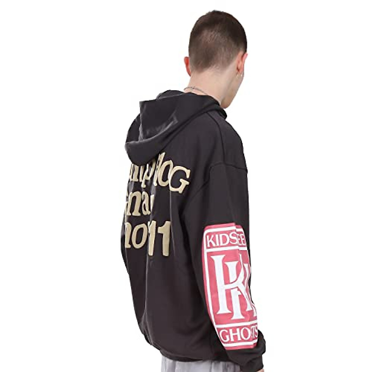 Arnodefrance Men Lucky Me I See Ghosts Hoodie Grey