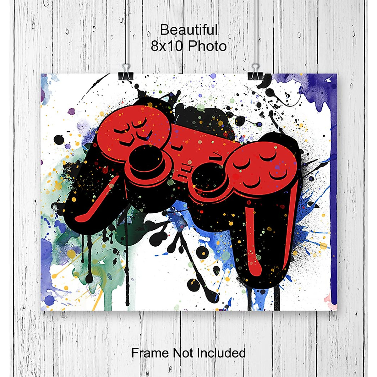 Game Room Decor - Remote Control Wall Art - Gaming Gifts for PC Gamer, Xbox, PS4, Playstation, Video Game, Arcade, Men, Teens, Kids - Man Cave, Dorm, Bar, Boys Bedroom - Urban Graffiti Posters