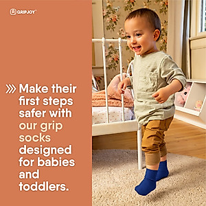 Gripjoy Toddler Socks with Grippers - Non Slip Socks for Kids - Toddler Grip Socks - 2T-4T - Boys Mix - 4 Pairs