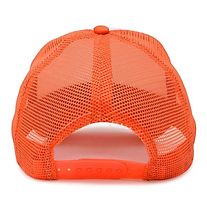DALIX Two Tone Trucker Cap in Orange and White Hat