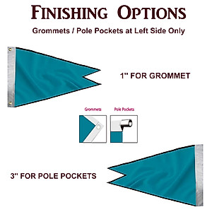 BannerBuzz Custom Printed Burgee Pennat Boat Flag for Events, Festivals - No Hardware Included (3' W X 2' H, Single Side Printing)