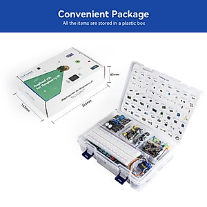 SunFounder Raphael Ultimate Starter Kit for Raspberry Pi 5 4 B 3B B+ 400, Zero 2 W, RoHS Compliant, Python, C Java, Online Tutorials & Video Courses for Beginners (Raspberry PI NOT Included)