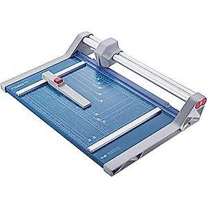 Dahle 550 Professional Rotary Trimmer, 14" Cut Length, 20 Sheet Capacity, Self-Sharpening, Dual Guide Bar, Automatic Clamp, German Engineered Paper Cutter