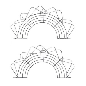 DOITOOL Barbeque Grill Stainless Steel Wok 2pcs Wok Ring Tempura Racks Semicircle Semicircle Steam Racks Fried Food Cooling Racks Strainers (34cm) Barbeque Grill Stainless Steel Frying Pan