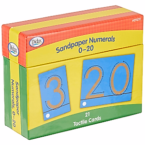 Didax Educational Resources Sandpaper numerals 0-20 Cards