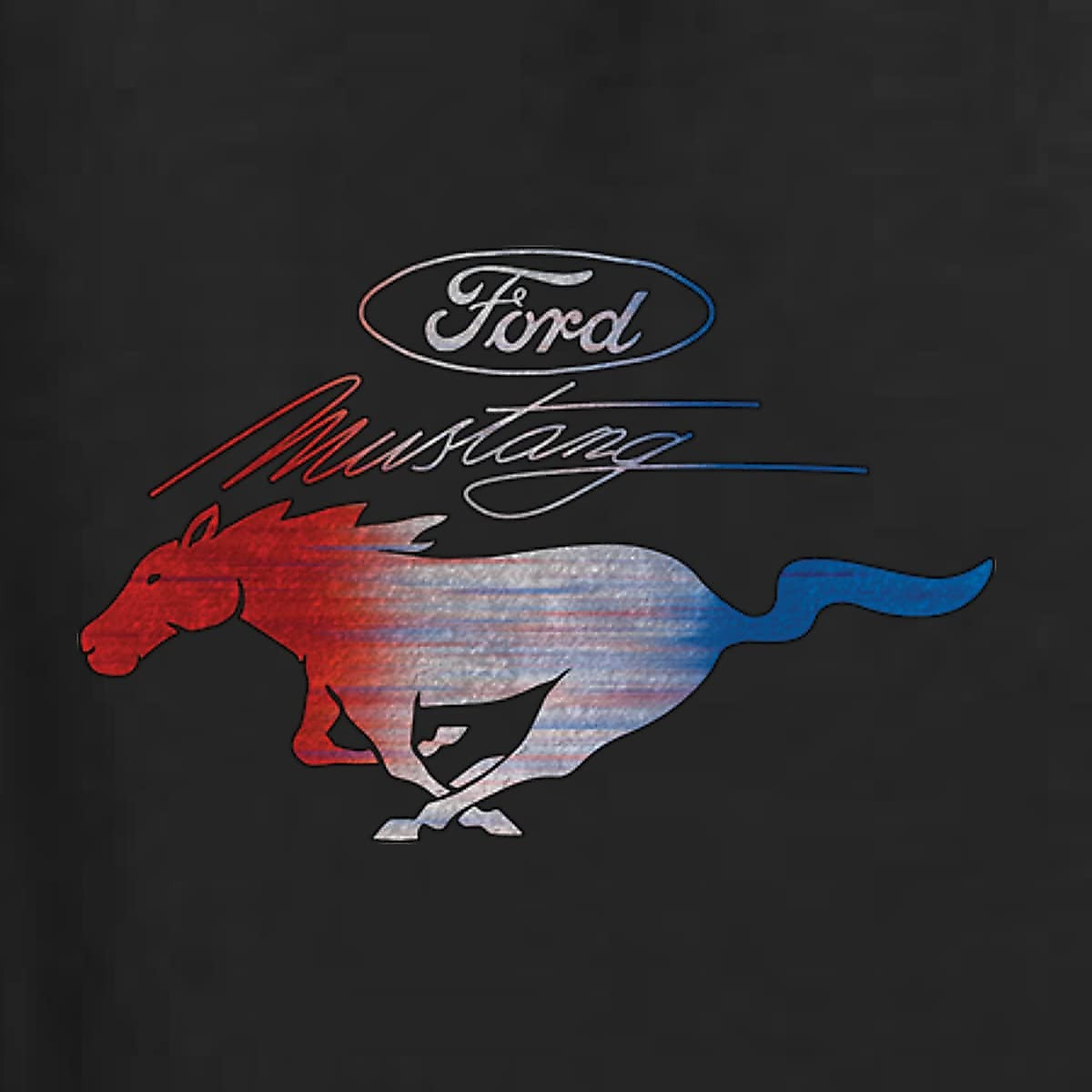 Wild Bobby Ford Mustang Shirt USA Flag Mustang Emblem T-Shirt Cars and Trucks Unisex Graphic Hoodie Sweatshirt, Black, Small