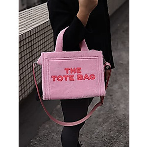 Fancy Forest The Tote Bag for Women with Zipper,Fluffy Faux Fur Handbag/tote bags