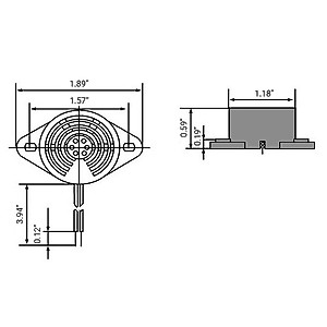 2 PCS Piezo Buzzer, Icstation Buzzer Alarm 12V Electronic Beep Buzzer 100dB Piezo Alarm Siren Continous Sound for Motorcycle Golf Cart Vehicles Car Alarm
