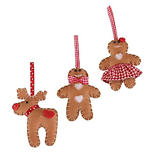 SAFIGLE 3pcs Christmas Ornaments Felt Ornament Adornos para De Elk Decor Elk Ornament Nativity Ornaments Christmas Stocking Stuffers Xmas Ornament Cloth Cartoon Brown 3D Baby