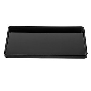 Acrylic Collection Serving Trays& Platter for Kitchen,Beverage,Drink,Food or Bathroom,YAT-08410,Black (L30xW20x2cm)