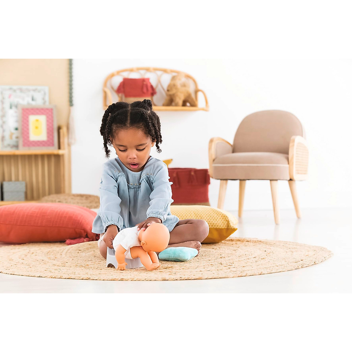 Corolle Potty and Wipe Baby Doll Accessory Set - for 12" Baby Dolls