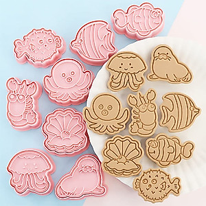 Cookies Cutters set,8PCS Ocean Sea Animal Cookies Cutters,DIY biscuits tools for Baking,Christmas cookie cutters