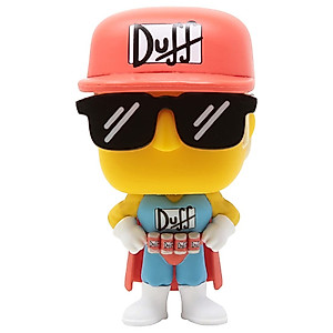 POP The Simpsons - Duffman Funko Pop! Vinyl Figure (Bundled with Compatible Pop Box Protector Case), Multicolored, 3.75 inches