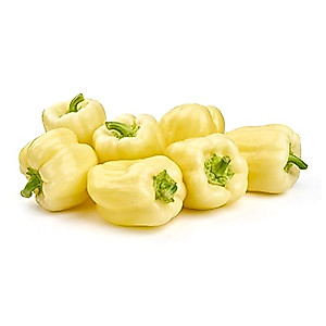 White Sweet Bell Pepper Seeds for Planting, 20+ Heirloom Seeds Per Packet, (Isla's Garden Seeds), Non GMO Seeds, Botanical Name: Capsicum annuum, Great Home Garden Gift