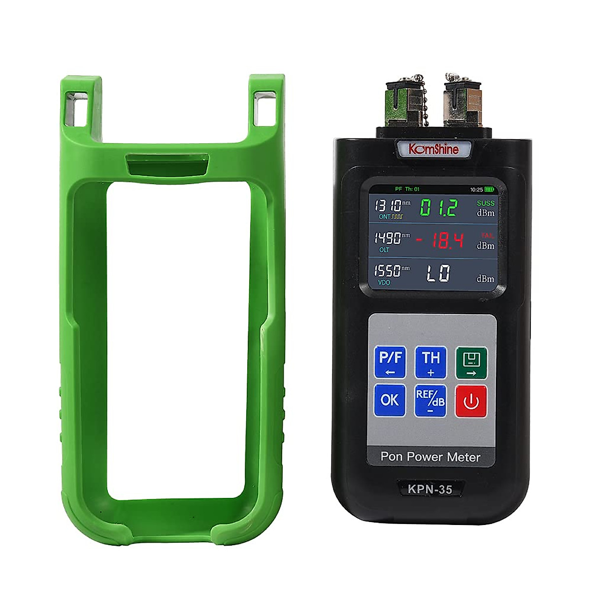 KOMSHINE KPN-35 PON Optical Power Meter 0.1dB Resolution, 1490nm, 1550nm,1310nm for PON Network Testing APC Connector