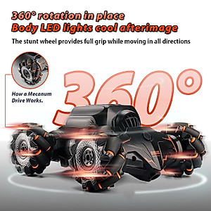 FUUY RC Drift Car Hot Wheels Smart Hand Controll RC Car Double-Sided Driving RC Drift Trunk Twist Remote Control Car for Teen Boys Idea