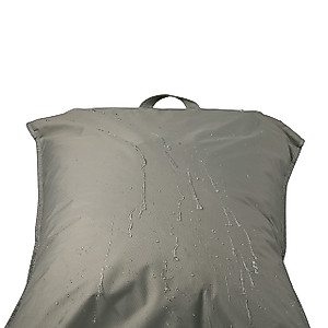 Duck Covers Weekend Water-Resistant Outdoor Square Table & Chair Cover with Integrated Duck Dome, 90 x 90 x 32 Inch, Moon Rock, Patio Covers for Outdoor Furniture