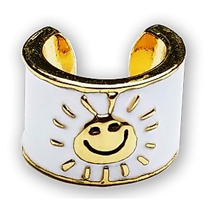 charMED Custom Stethoscope Charms - Sunshine Charm - Gifts for Nurses, Doctors, Veterinarians, Technicians, Surgeons, and Healthcare Professionals - Easy to Clean Metal - Gold Color 0.5" Ring Charm