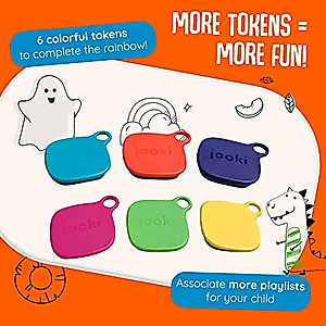 Jooki Music Player for Kids Core Bundle - Portable Audio Player- Screen Free Imagination Building (Player + 8 Tokens)
