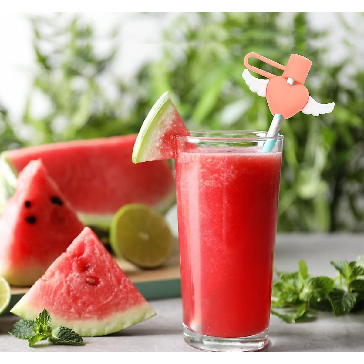 16 Pcs Straw Covers Cap, Silicone Straw Toppers Cute Straw Caps Covers Dustproof Straw Tips Cover 6-8mm Cup Straw Stopper Straw Plugs for Tumblers Reusable Glass Metal Party Drinking Straws