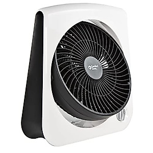 Comfort Zone CZ111WT 10" 3-Speed Adjustable Tilt Fashion Sleek Table Fan with Carry Handle, White
