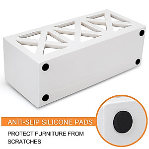 Wooden Cutlery Silverware Holder Flatware Utensil Caddy Wood Silverware Organizer Storage Containers for Kitchen Countertop, Forks, Spoon, Knives Kitchen Utensil Holder White Silverware Caddies