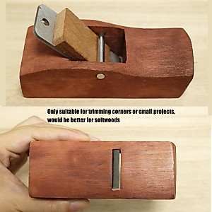 Atoplee Wood Hand Planes, Mini and Portable Woodworking Edge Trimming Plane for Edge Rounding Corner Rounding, with 1 Planer Blade and 1 Wood Fixer
