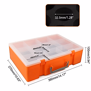 1set Model Paint Organizer with 60 Holes (Diameter 32.5mm) Pigment Bottle Storage Suitcase Dual-layer Portable Box SN03S Miniature Paint Storage