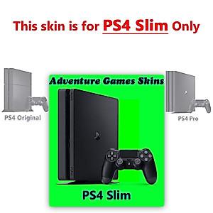 Adventure Games - Camouflage - Vinyl Console Skin Decal Sticker + 2 Controller Skins Set - Compatible with PlayStation PS4 SLIM gaming console systems