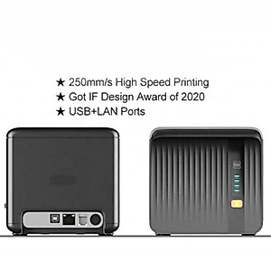 GZGYNADAST 80MM pos Kitchen Printer,Auto Cutter Thermal Receipt Printer Ticket Bill Invoice resturant Printer for Small Business Support Cash Drawer Hung on The Wall (USB+LAN/Ethernet Port)