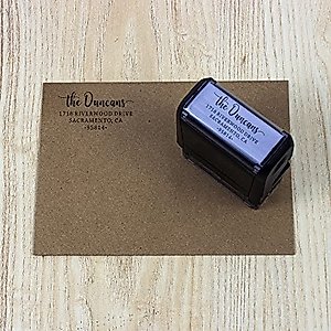 Personalized The Duncans Self-Inking Address Stamp and Ink | Custom Self-Inking Address Stamp with Name | Personalized Couples Address Stamps | Custom Rubber Address Stamp