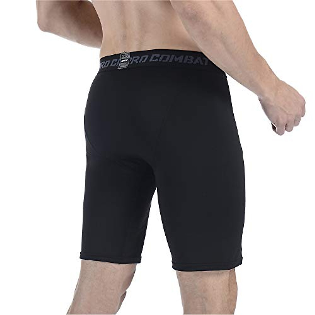 SWONES Men's Compression Shorts3 Pack,Workout Shorts,Running Shorts Black