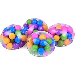 CJZZ Rainbow Stress Balls Fidget Toy, Rainbow Relief Squeezing Stress Ball for Kids Adults, Tear-Resistant, Non-Toxic,Suit ADHD, OCD, Funny Stress Ball (A1)