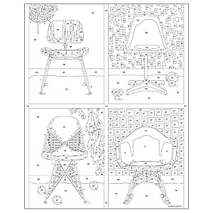 Ravensburger CreArt Eames Take a Seat Paint by Numbers Kit for Adults - Painting Arts and Crafts for Ages 12 and Up