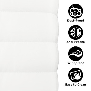 Indoor Air Conditioner Cover Ac Cover for Inside Wall Unit Inside AC Covers for Window Air Conditioner 21 x 15 x 3.5 Inches with Anti-Slip liner White Slim Window Air Conditioner Protective Cover