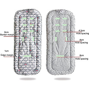 LXLUOO Baby Stroller Seat Liner,Stroller Mat，Infant Cushion Pad， Universal Seat Cushion Pad for Pushchair Buggy and Car Seat (C)