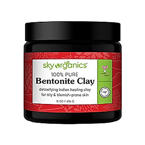 Sky Organics - Indian Healing Clay, 16 oz - Detoxifying Bentonite Clay Powder - Exfoliating Face Mask - Pore Cleaner - Combination & Oily Skin - Natural, Vegan & Cruelty Free - Skin Care