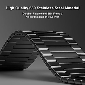 Maledan Compatible with Apple Watch Band 44mm 45mm 42mm 49mm 41mm 40mm 38mm Men Women, Adjustable Stainless Steel Metal Mesh Loop with Case for Apple Ultra 2 iWatch Series 9 8 7 6 5 4 3 2 1 SE, Black