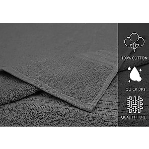 ZUPERIA Classic Bath Towels - 8 Pack - 27" x 54" - Ultra Soft 100% Cotton Large Bathroom Towels, Highly Absorbent Towel for Bathroom, Ideal for Pool, Home, Gym, Spa, Hotel (Assorted)