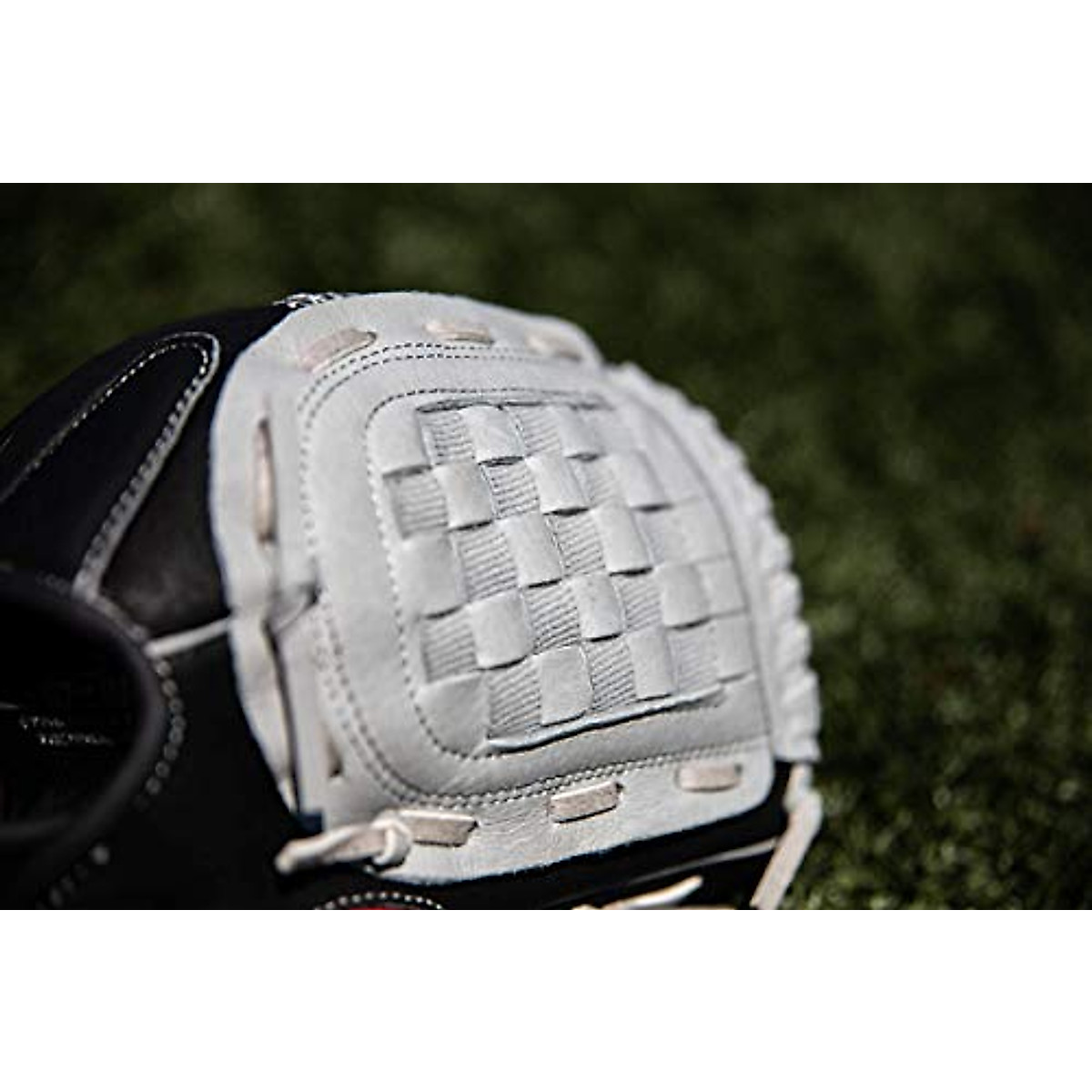 Rawlings | SURE CATCH T-Ball & Youth Baseball Glove | Right Hand Throw | 10.5" | Black/Grey