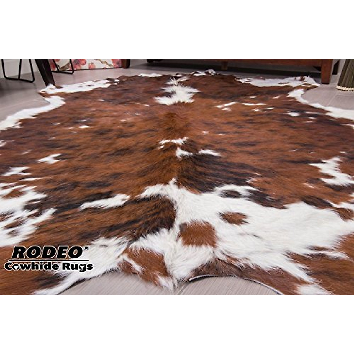 rodeo Genuine Tricolor Cowhide Rug Tricolor XXL