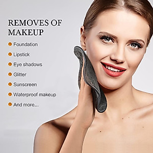 SINLAND Makeup Remover Cloth,Reusable Microfiber Makeup Remover Pads,Washable Facial Cleansing Cloths,Soft Microfiber Face Washcloths for All Skin Types,Face Towels with Mesh Bag, 6x6 Inch 12Pack Grey