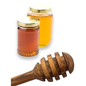 Handcrafted Olive Wood Honey Dipper - Unique Design, Eco-Friendly, Durable & Perfect for Drizzling Honey