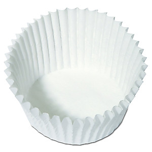 Hoffmaster Fluted Bake Cups, 4.5 Diameter x 1.25 h, White, Paper, 500/Pack, 20 Packs/Carton
