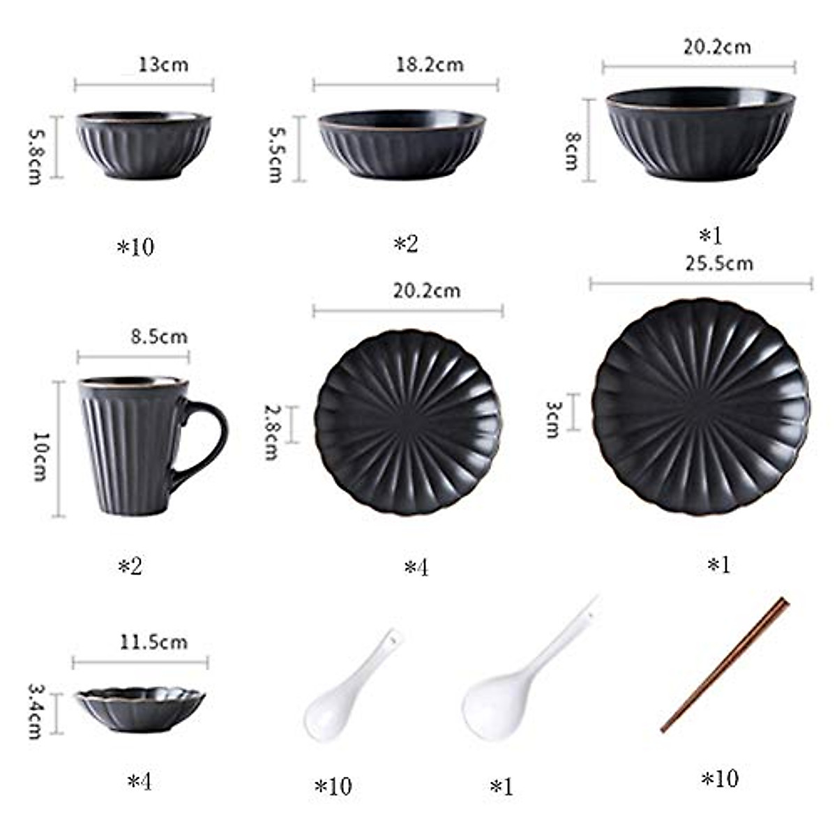 GagalU Party Tableware Set,Fine Dinnerware Set,White Porcelain Dinnerware Set, Petal Shape Ceramic Plates and Bowls Sets, Modern Creativity Vintage Round Dishes Set, Service for 10 Microwave, Oven