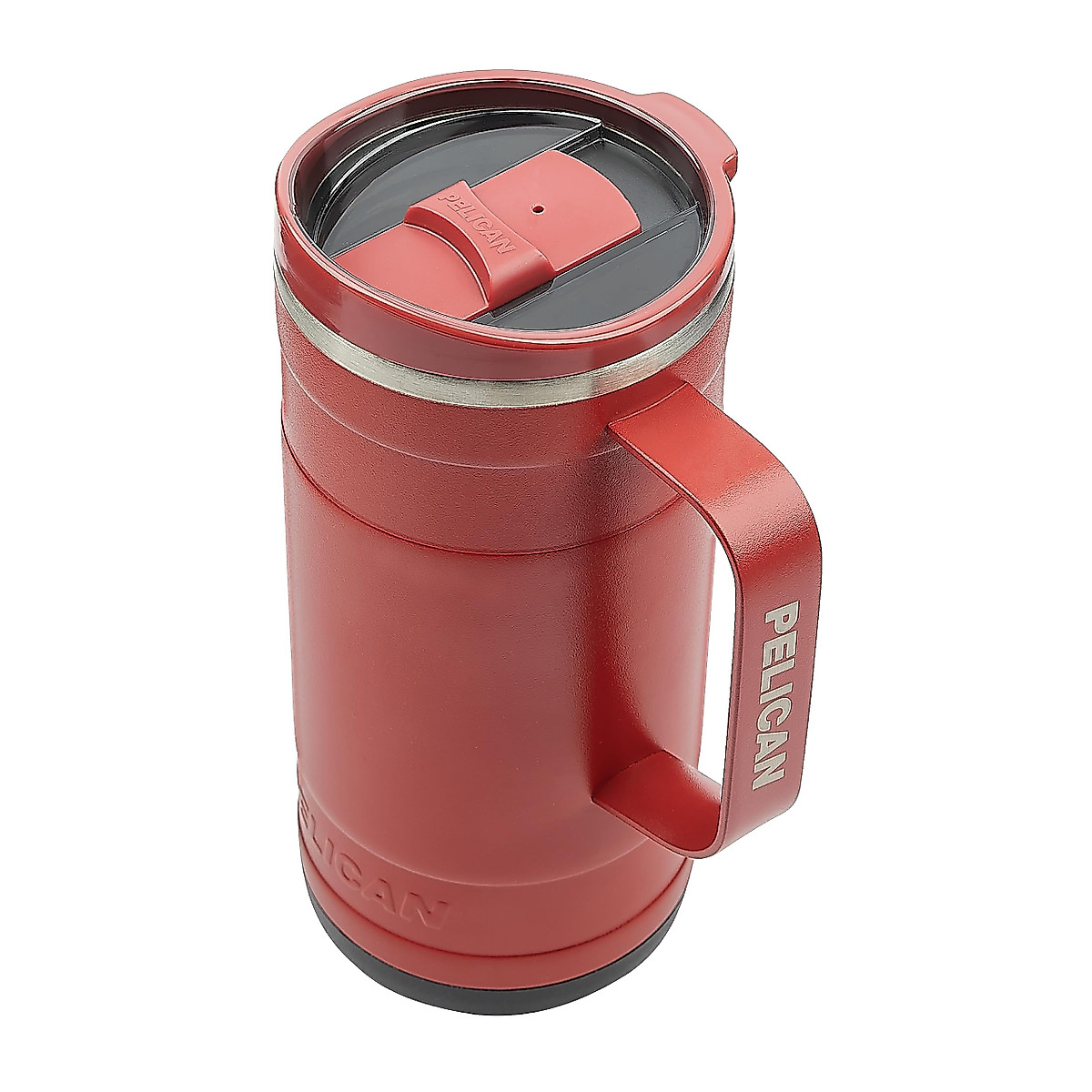 Pelican Hydration Pelican Ridge™ 18 oz Vacuum Insulated Tumbler - Recycled Stainless Steel Double Wall Travel with Dual Lid, Powder Coated Insulated Coffee Mug For Hot Cold Drinks, Brick