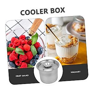 LALADEFIEE Ice Cream Container Food Storage Box Lids Freezer Storage for Ice Cream Desserts 10cm Capacity