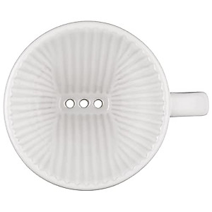 Le Creuset Stoneware Pour Over Coffee Cone, 3.25", White