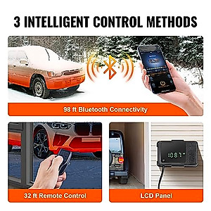 VEVOR 8KW Diesel Heater, Parking Heater with Automatic Altitude Adjustment, Max 18045 ft, Bluetooth App Control Diesel Air Heater, Remote Control and LCD, for Car SUV Trailer Camper Van Boat Garage