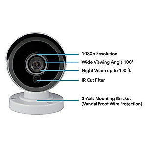 Night Owl Security 1 Pack HD Analog 1080p Camera (Black, Replacement Camera Only, No Charger, No Cable)